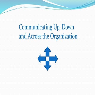 Communicating Up, Down and Across The Organization | PPTX