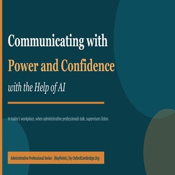 Communicating with Power and Confidence: Leveraging AI for ...