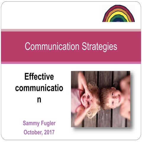 Effective communication in Early Years | PPTX
