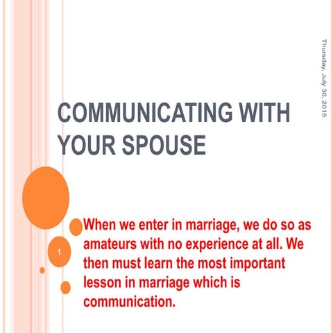 Communicating With Your Spouse | PPTX