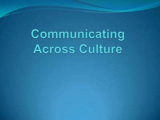 Cross Cultural Communication | PPT