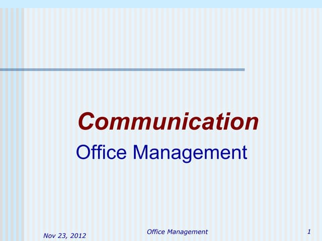 Intra and Inter office communication - Memo, Circular, Agenda and ...