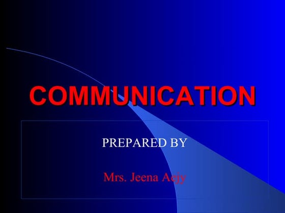 Foundations of communication | PPT