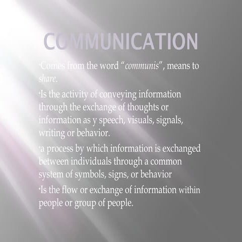 Communication | PPT