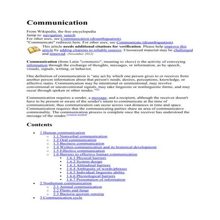 Communication | PDF