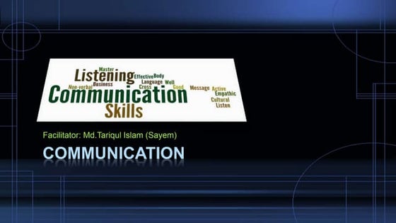 Communication skills class -X | PPT
