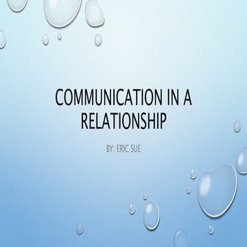 Communication in Healthy Relationships | PPT