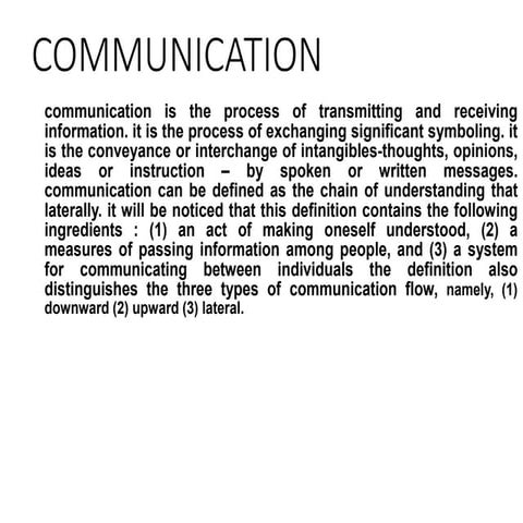Communication | PPT