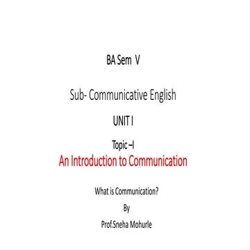 Introduction to Communication | PPTX