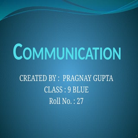 Project on type and mode of COMMUNICATION.pptx