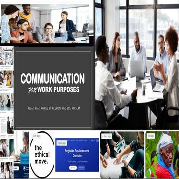 Communication for work purposes in English | PPTX