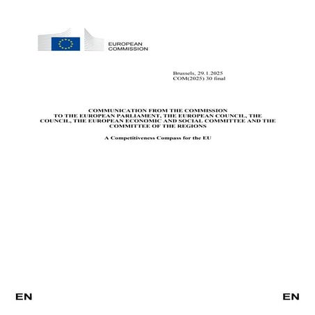 EU Competitive Compass as Presented 29th January 2025 | PDF