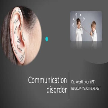 Communication disorder and it's management | PDF | Ear, Nose and Throat ...