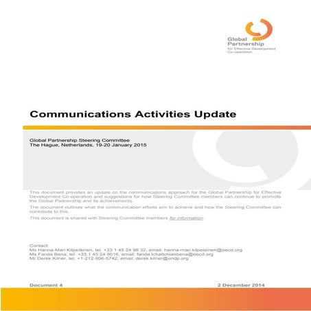Communication Activities Update | PDF