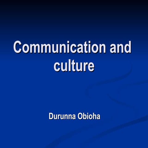 Communication and Culture | PPT