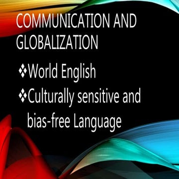 Communication and globalization | PPTX