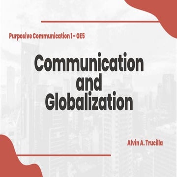 Globalization and Communication | PPTX