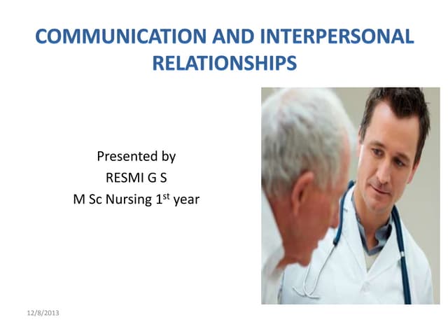 Communication for healthcare professionals | PPTX