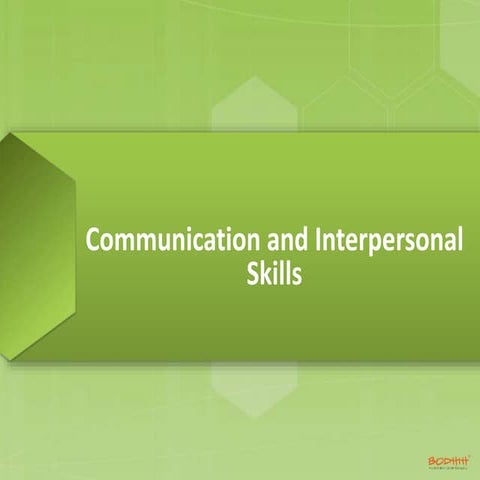 Communication and Interpersonal Skills | PPTX