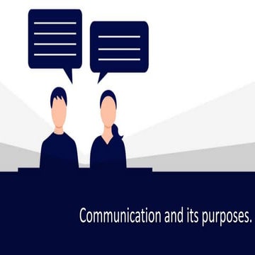 Communication and its purpose | PPT