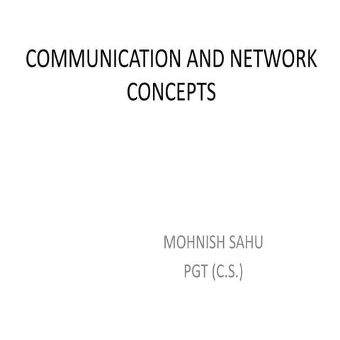 Communication and network concepts | PPT