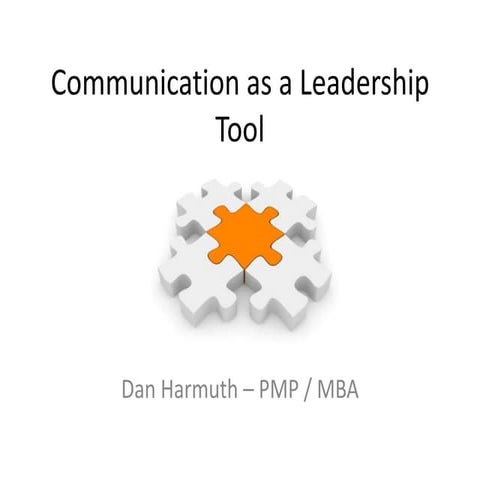 Communication as a Leadership Tool | PPTX