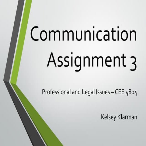 Communication assignment 3 slides | PPT