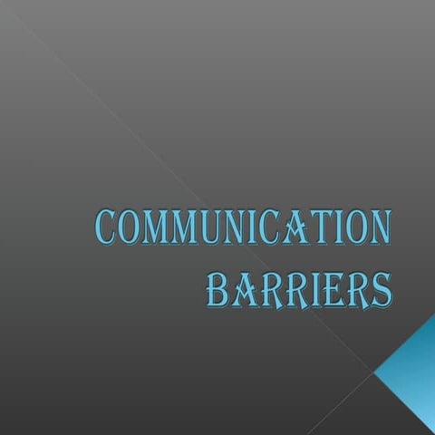 Communication barriers | PPT