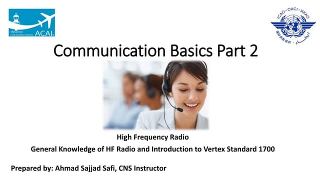 VHF Communication Basics Part 3 | PPTX