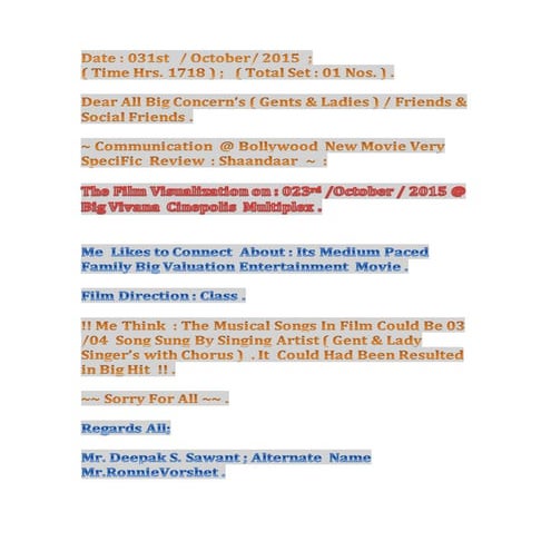 Communication @ bollywood new movie very speci fic review shaandaar ...