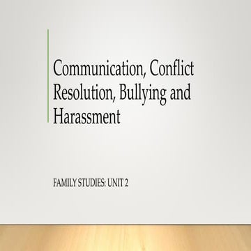 Communication, Conflict Resolution, Bullying and Harassment.pptx