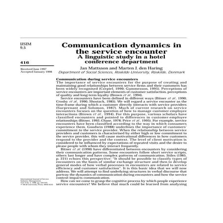 Communication dynamic | PDF