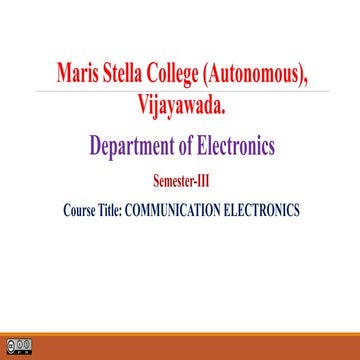 Communication electronics ppt | PPTX