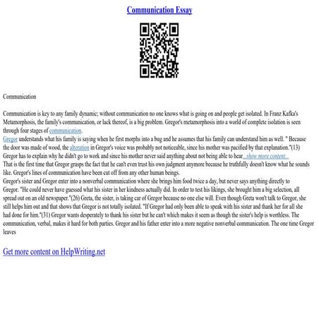 Communication Essay | PPT