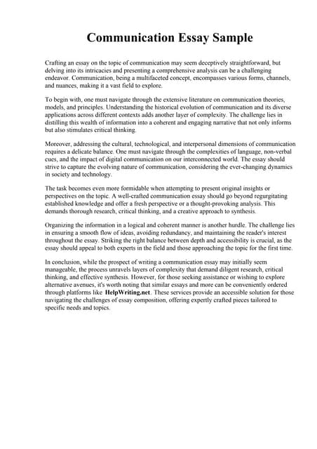 Effective Communication Essay | PDF | Technology & Computing