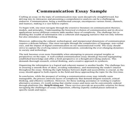 Communication Essay Sample.pdf