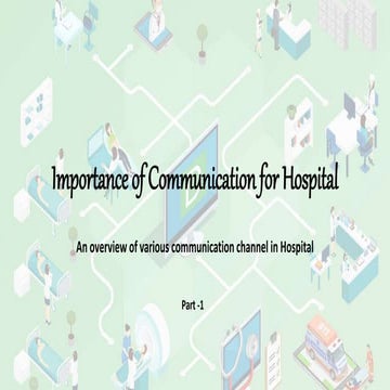 Importance of communication for hospital | PPTX