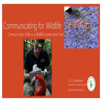 Communication for Wildlife Conservation | PPTX