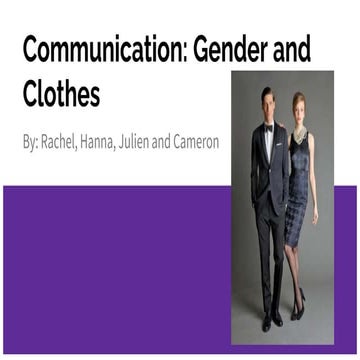Communication gender and clothes | PPTX