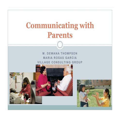 Communicating with parents | PDF