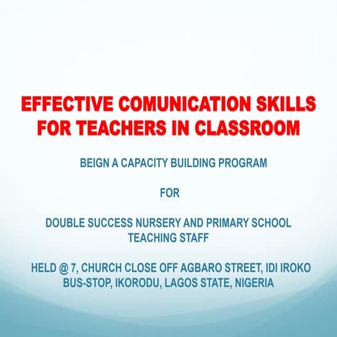 COMMUNICATION IN CLASSROOM strategiessss | PDF