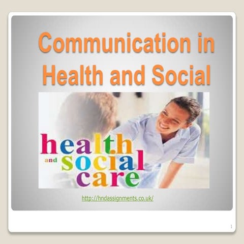 Communication in health and social care | PPT