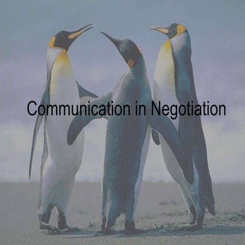 Communication in negotiation | PPTX | Computer Networking | Computing