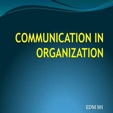 Communication in organization | PDF