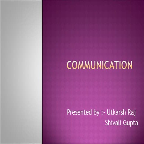Communication intro | PPT