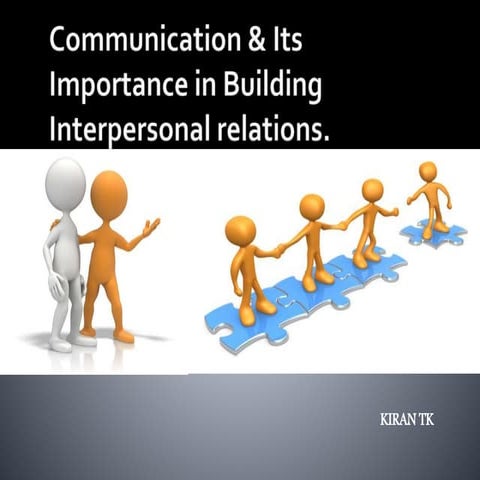Communication and its importance in building interpersonal relations | PPTX