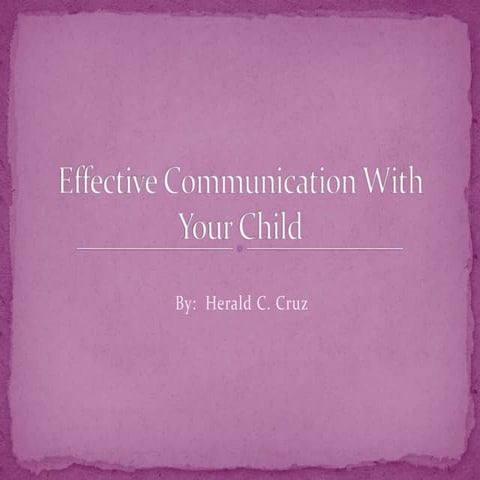 Communication jesus cares | PPTX | Parenting Children Aged 4-11 | Parenting
