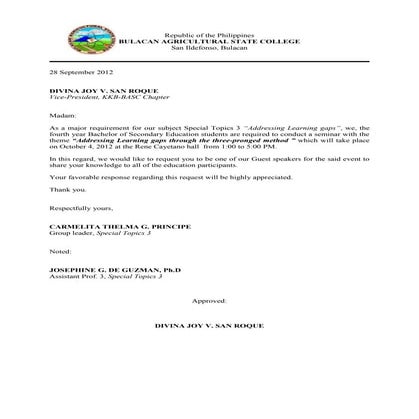 Communication letter for guest speaker 2 | DOCX