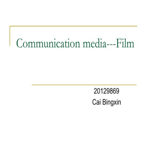 Communication media --film | PPT