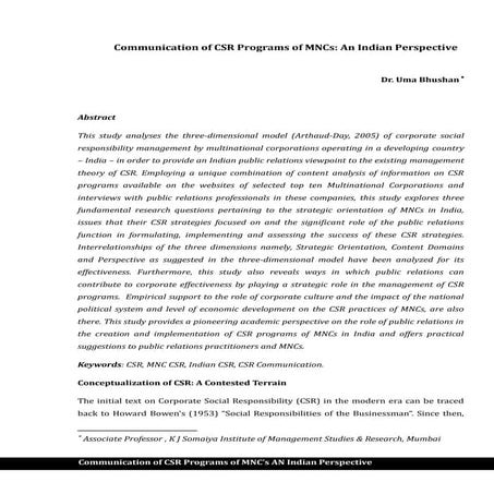 Corporate triple bottom line reporting | PDF